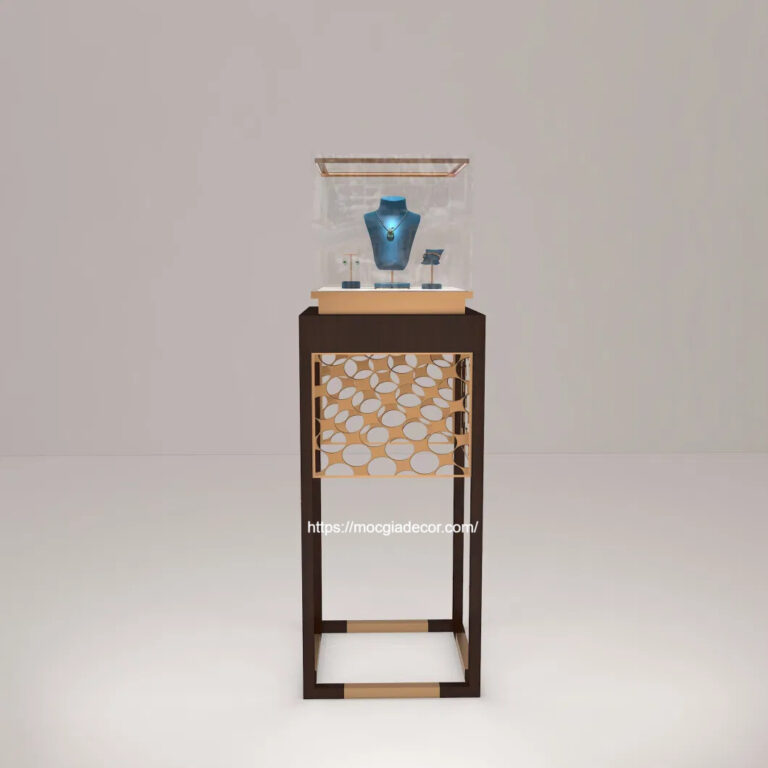 Tủ kính trưng bày trang sức sang trọng TS097 - Nội Thất Mộc Gia